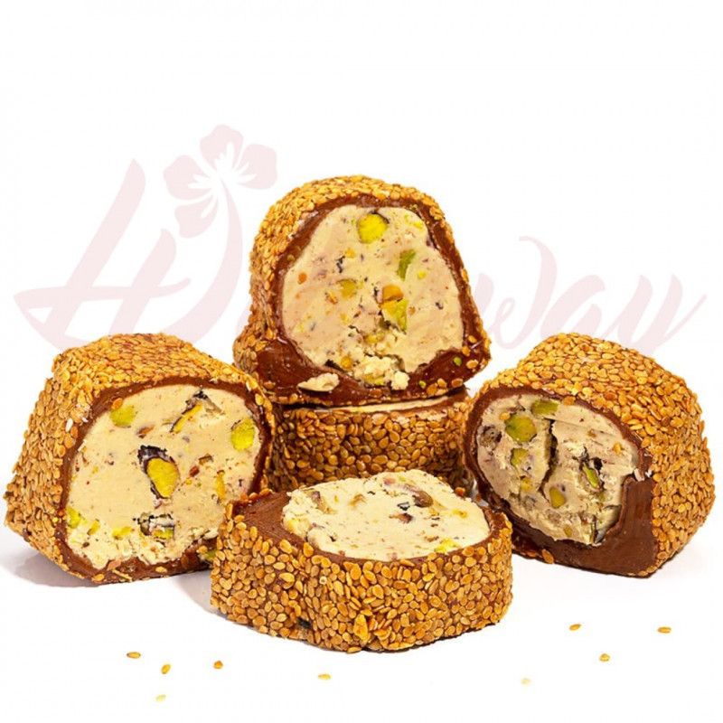 Turkish delight Roll sesame pistachio - Buy lokum in UK